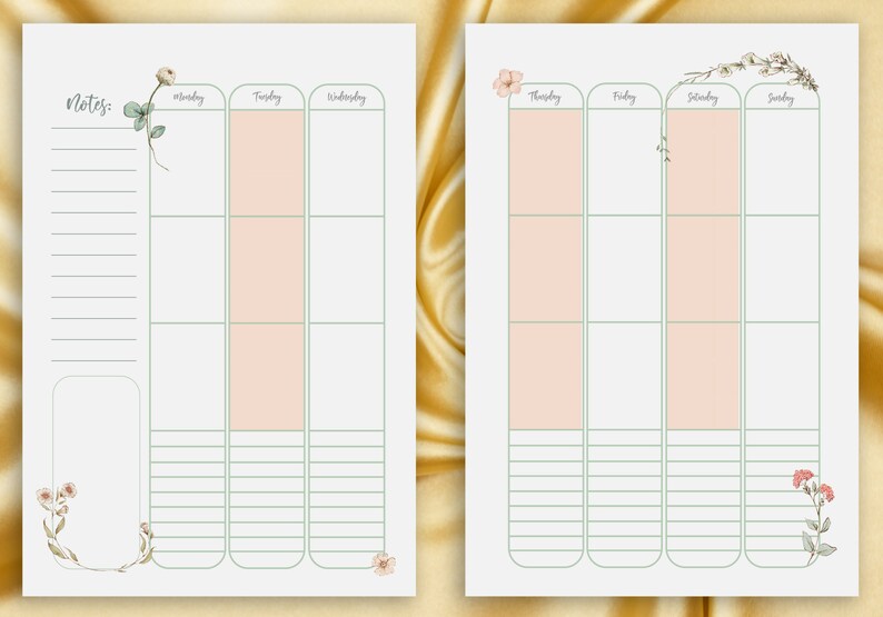 Kate Spade Pocket, Planner Printables, Weekly Inserts, Note Refill ...