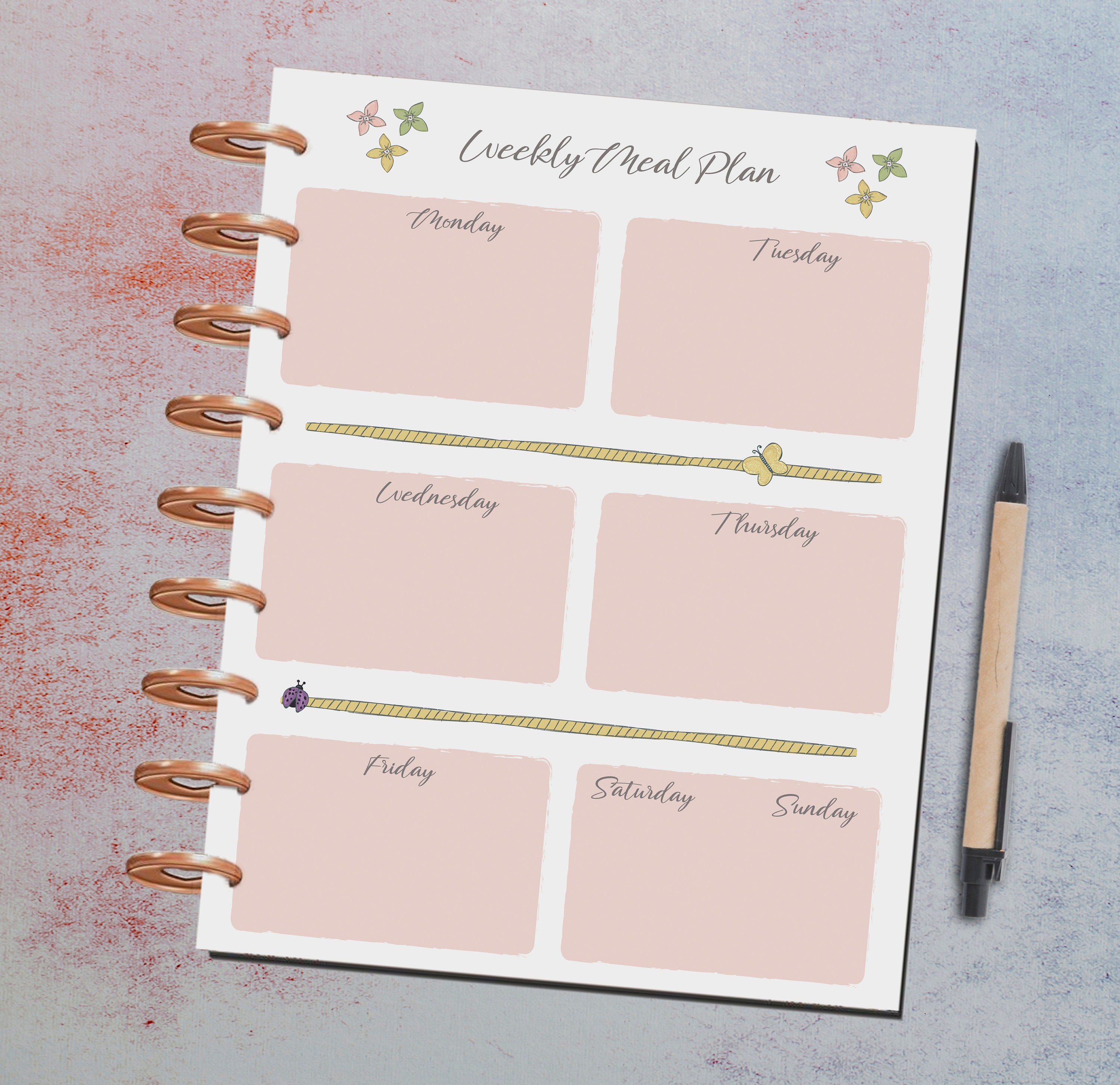 Planner Printables Happy Planner Weekly Meal Plan Inserts - Etsy