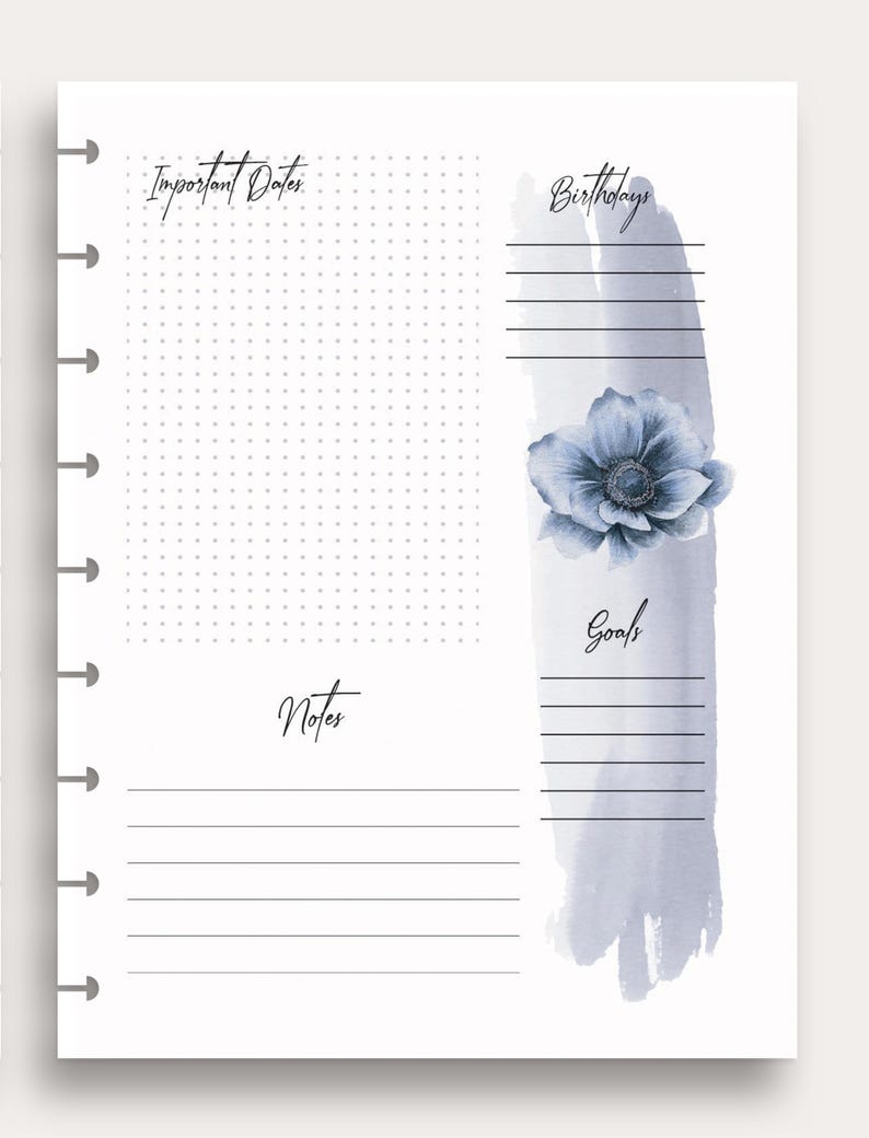 Happy Planner Classic Printable Bundle: Floral Daily, Weekly, Monthly ...