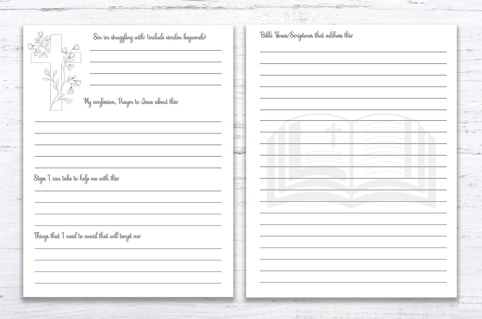 Bible Study Letter Size Bible Study Planner Printable Big - Etsy