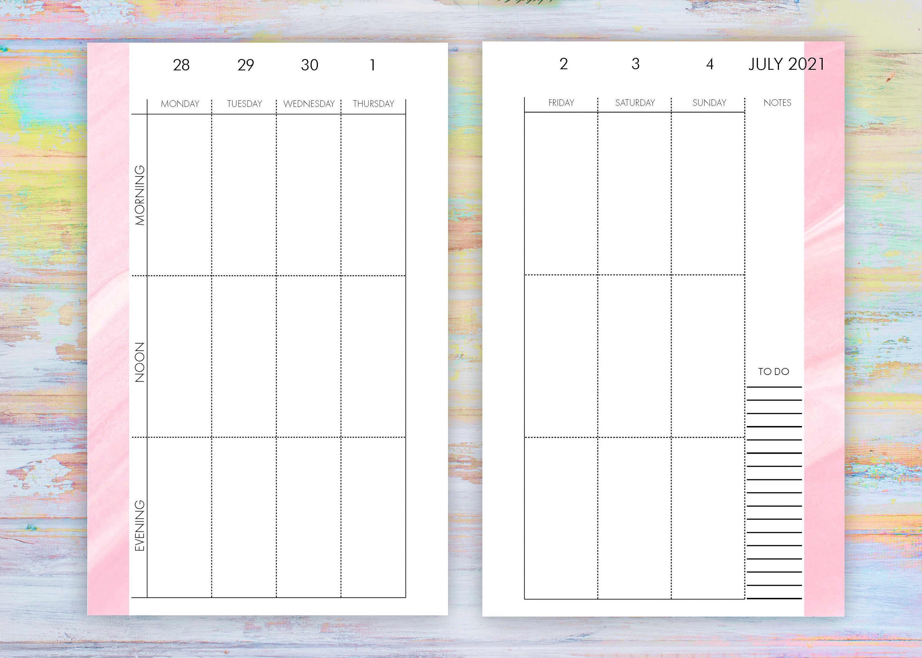 Editable Weekly Printable, for the Compact Size Planners, Franklin ...