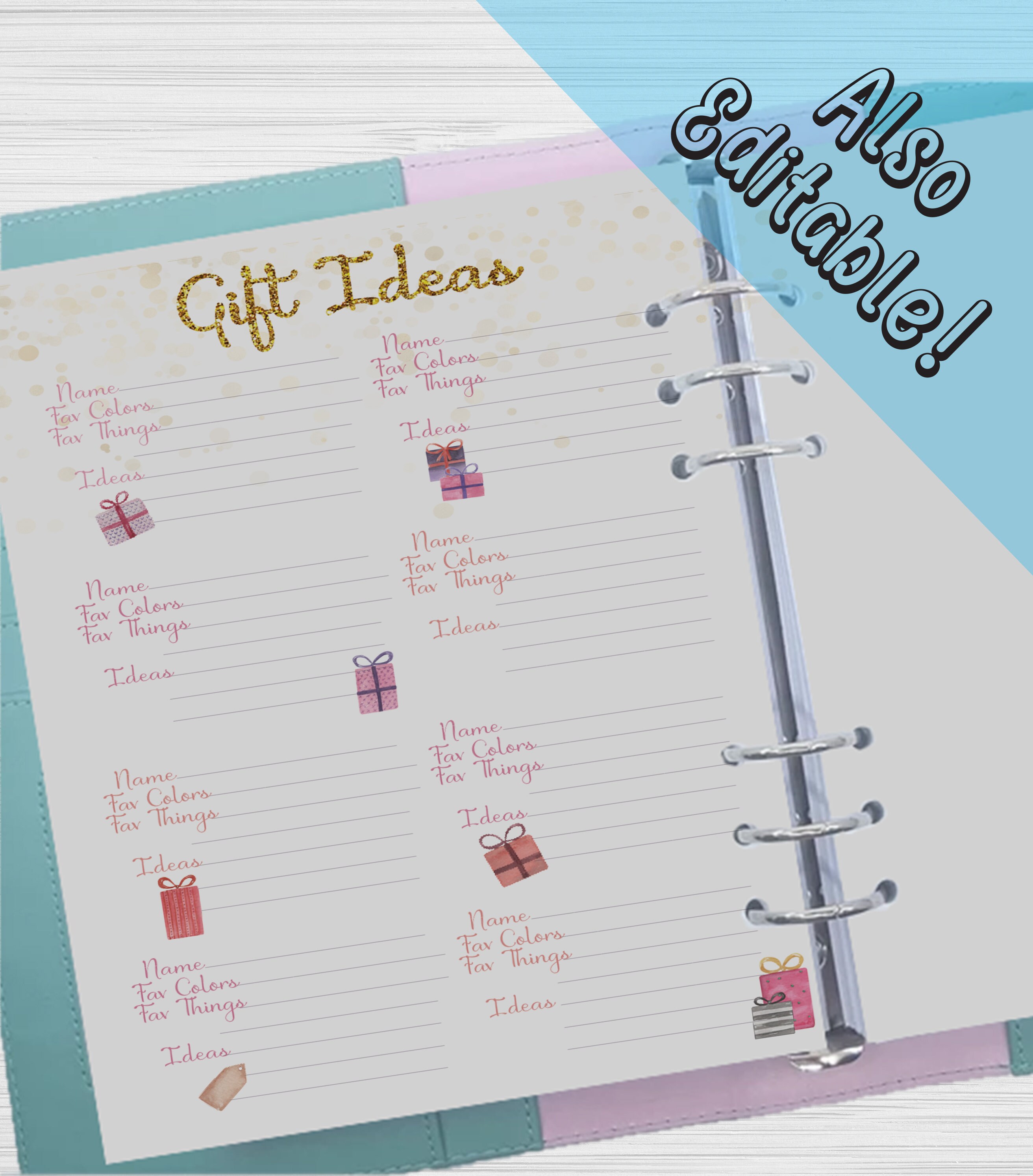 A5 Planner Printables Gift Ideas List for A5 Planners - Etsy