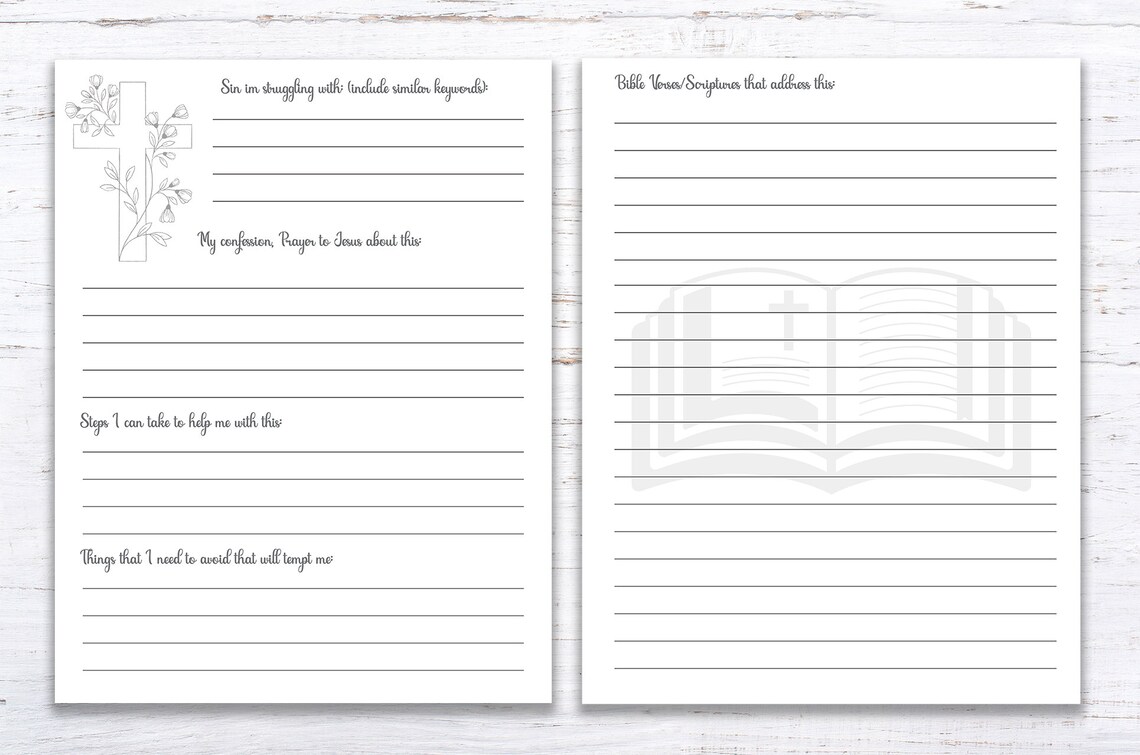 Bible Study Letter Size Bible Study Planner Printable Big - Etsy