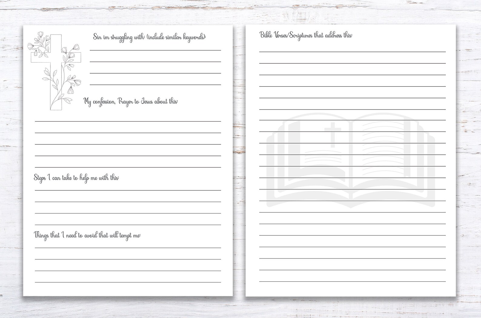 Bible Study Letter Size Bible Study Planner Printable Big Happy Planner ...