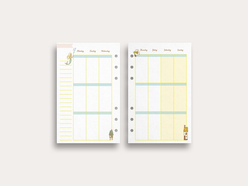 Compact Nautical Weekly & Monthly Planner Printable: Undated Travel ...