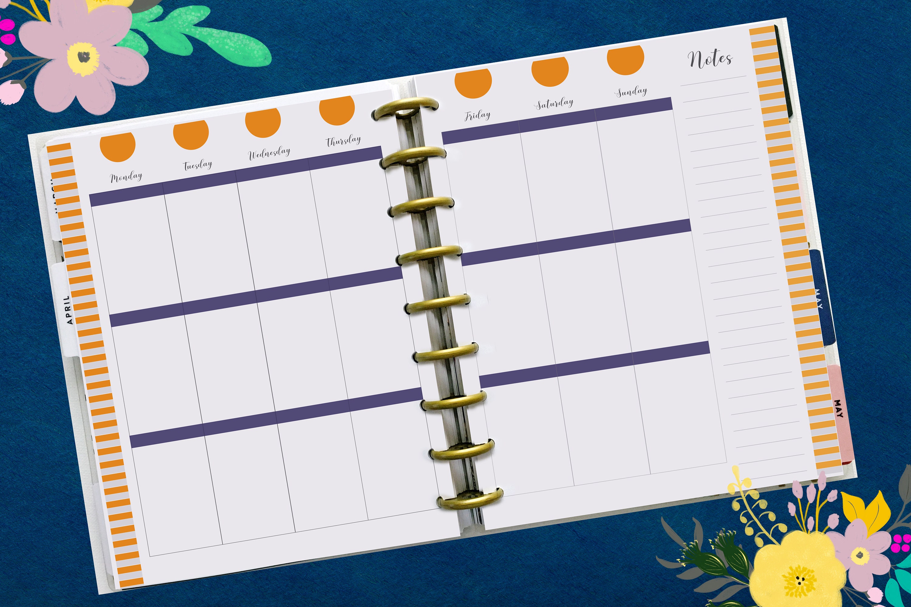 Planner Printables Weekly Inserts for the Happy Planner Classic Orange ...