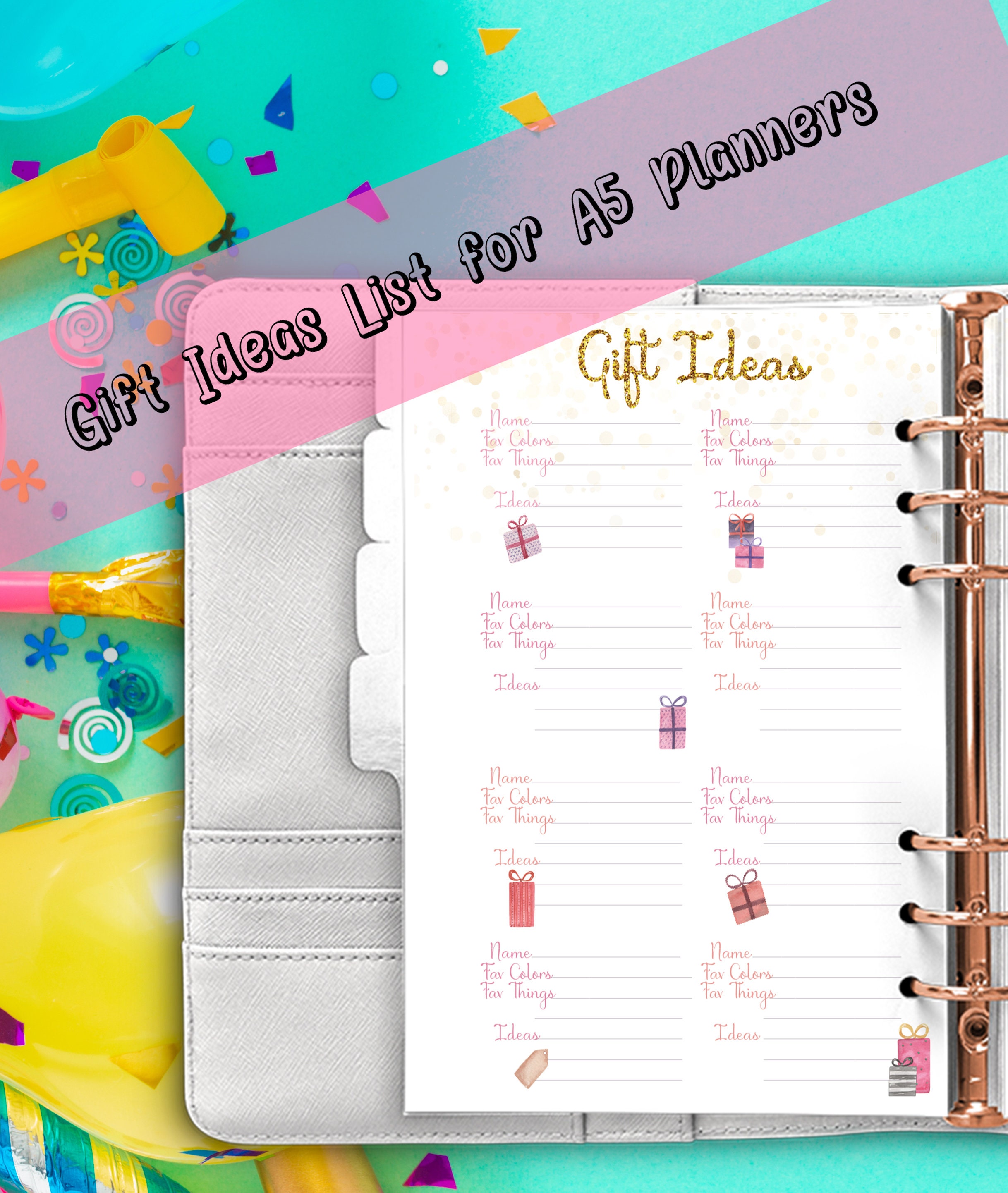 A5 Planner Printables Gift Ideas List for A5 Planners - Etsy