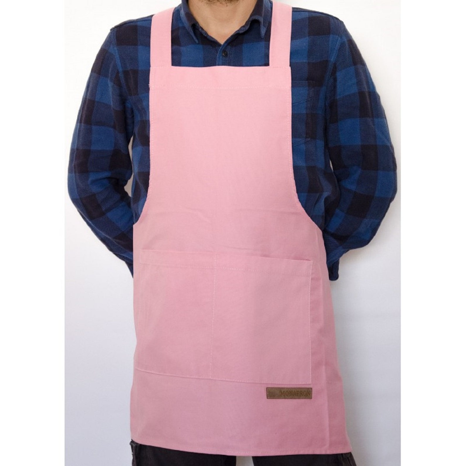 Basic Pink Aprons, 2 Pockets for Chefs,grill Lovers,bartender,baristas ...