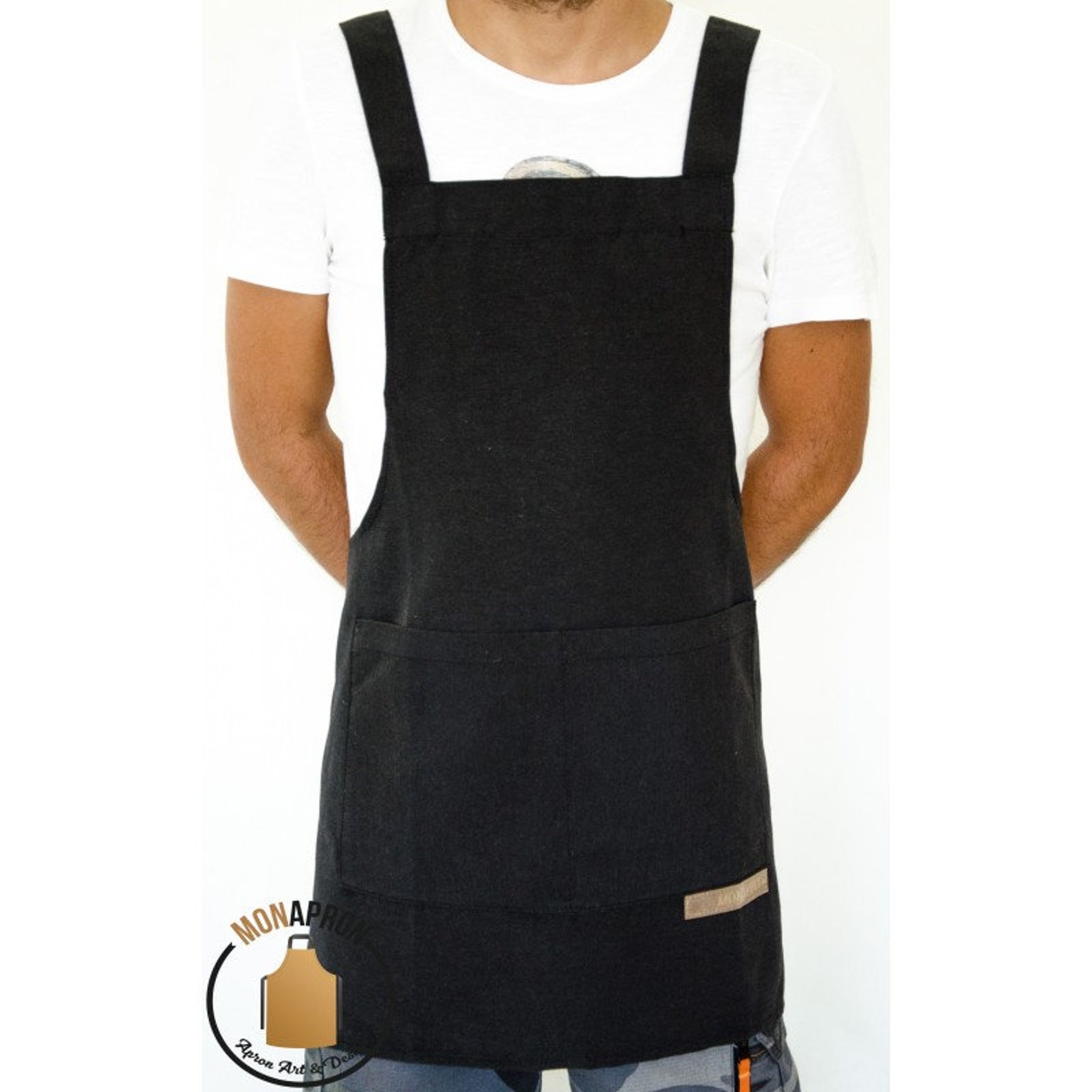 Basic Aprons, 2 Pockets for Chefs,grill Lovers,bartender,baristas ...