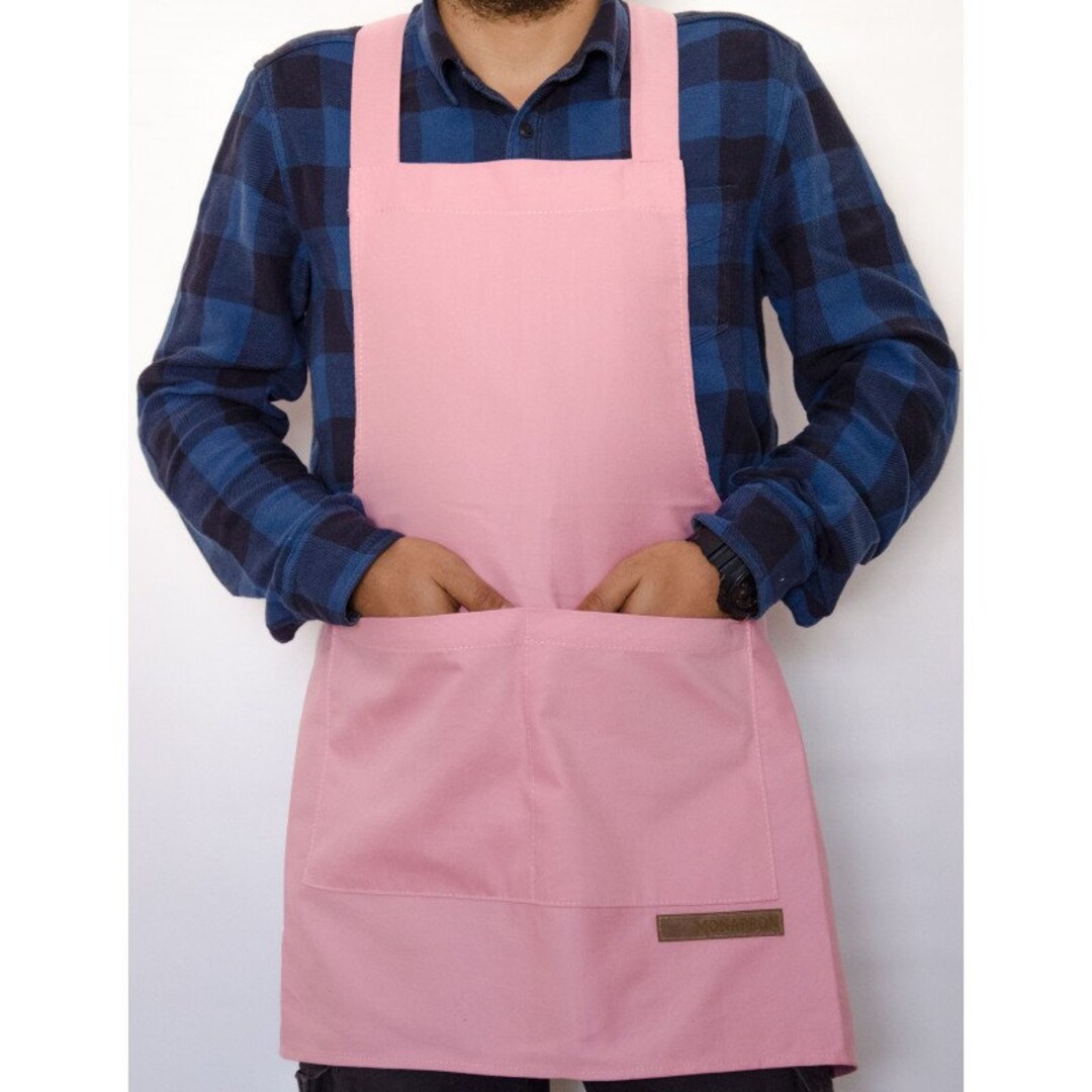 Basic Pink Aprons, 2 Pockets for Chefs,grill Lovers,bartender,baristas ...