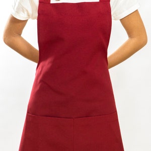 Basic Red Apron, 2 Pockets for Chefs,grill Lovers,bartender,baristas ...