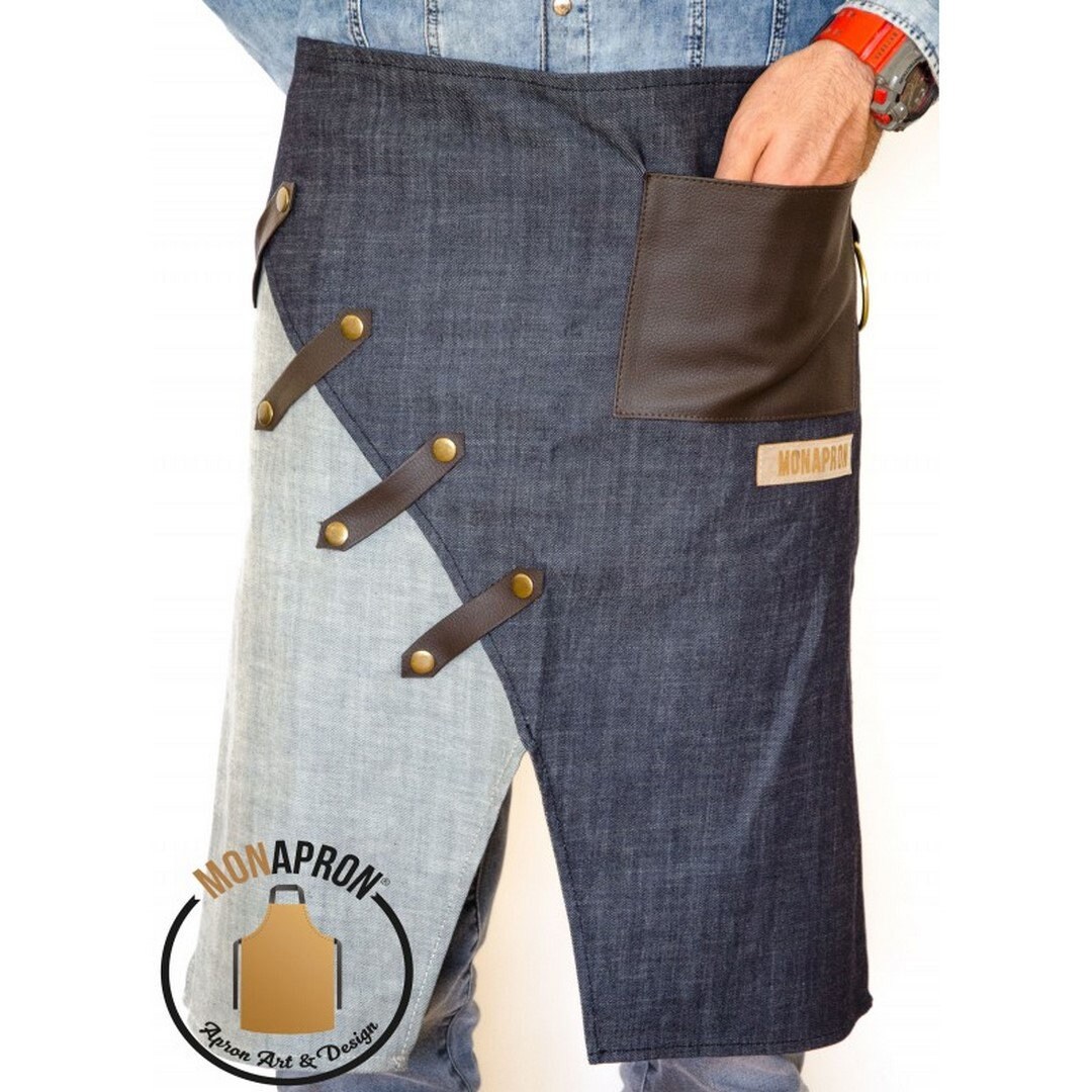 Denim Short Apron Design Baristas/hairdresser/barbers/make up Artist ...