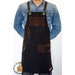 Black Duty Design Apron W/ Straps and Pockets Baristas-hairdresser ...
