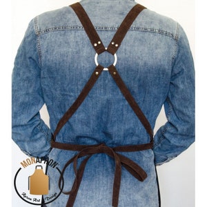 Black Duty Design Apron W/ Straps and Pockets Baristas-hairdresser ...