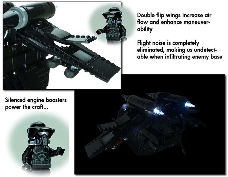 Custom Lego Star Wars Black Ops Republic Gunship 7676 7163 75021 75046 ...