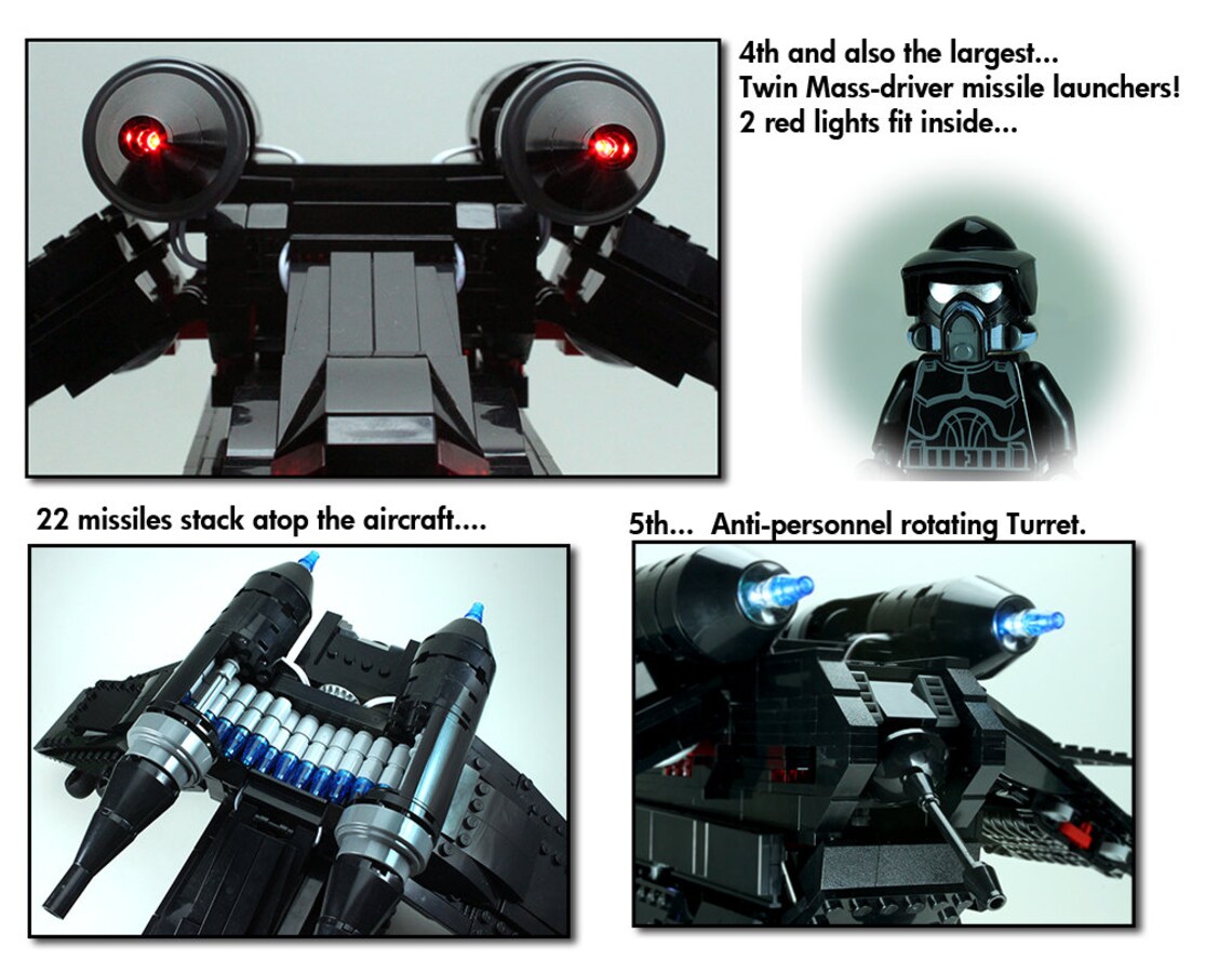 Custom Lego Star Wars Black Ops Republic Gunship 7676 7163 75021 75046 ...