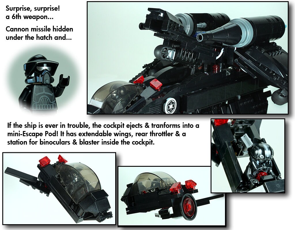 Custom Lego Star Wars Black Ops Republic Gunship 7676 7163 75021 75046 ...