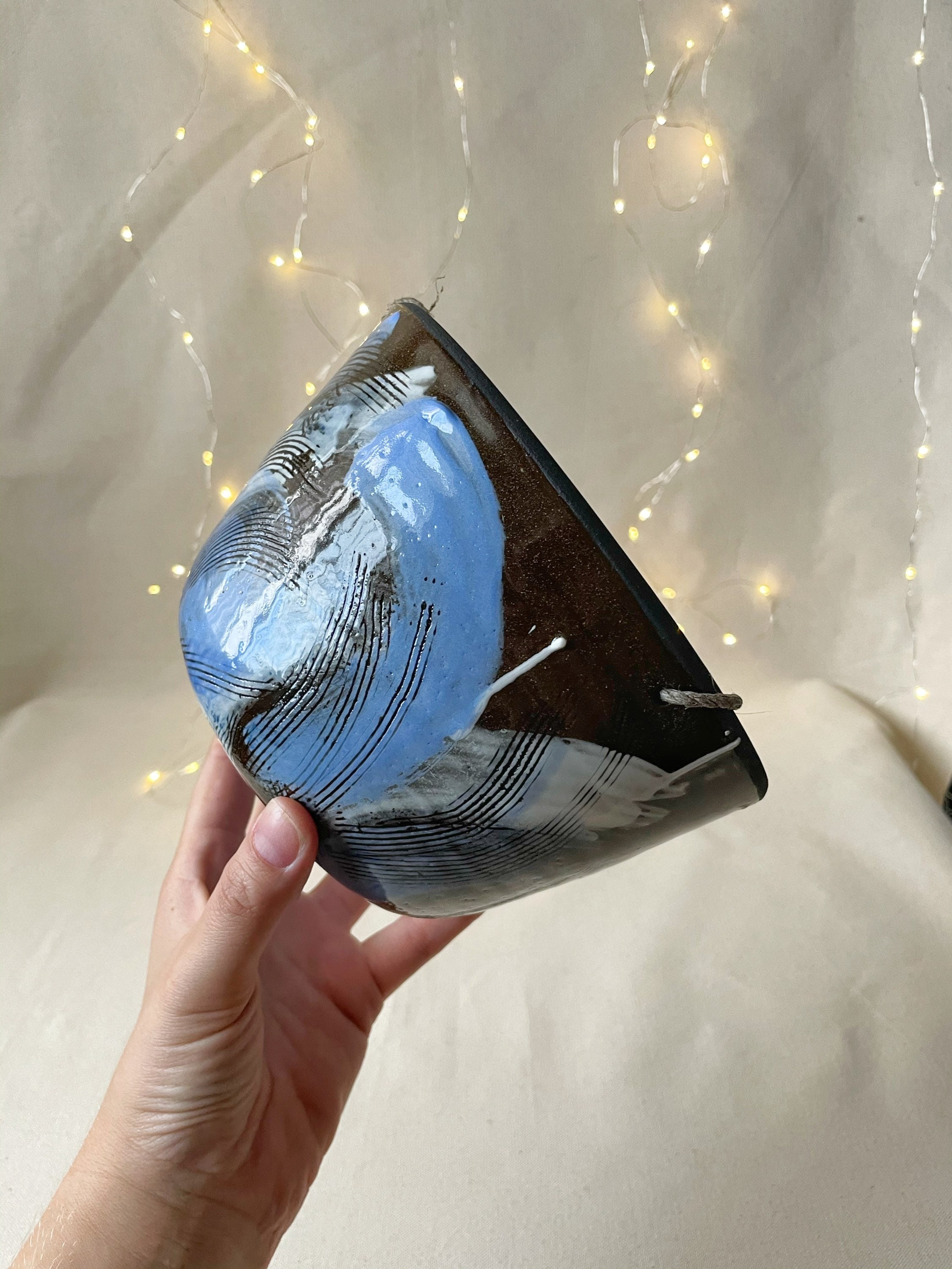 Abstract Carved Planter Hanging Planter Ceramic Planter With - Etsy