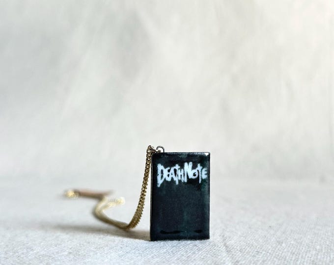 Death Note, Death Note Pendant, Book Necklace, Ceramic Necklace, Book ...