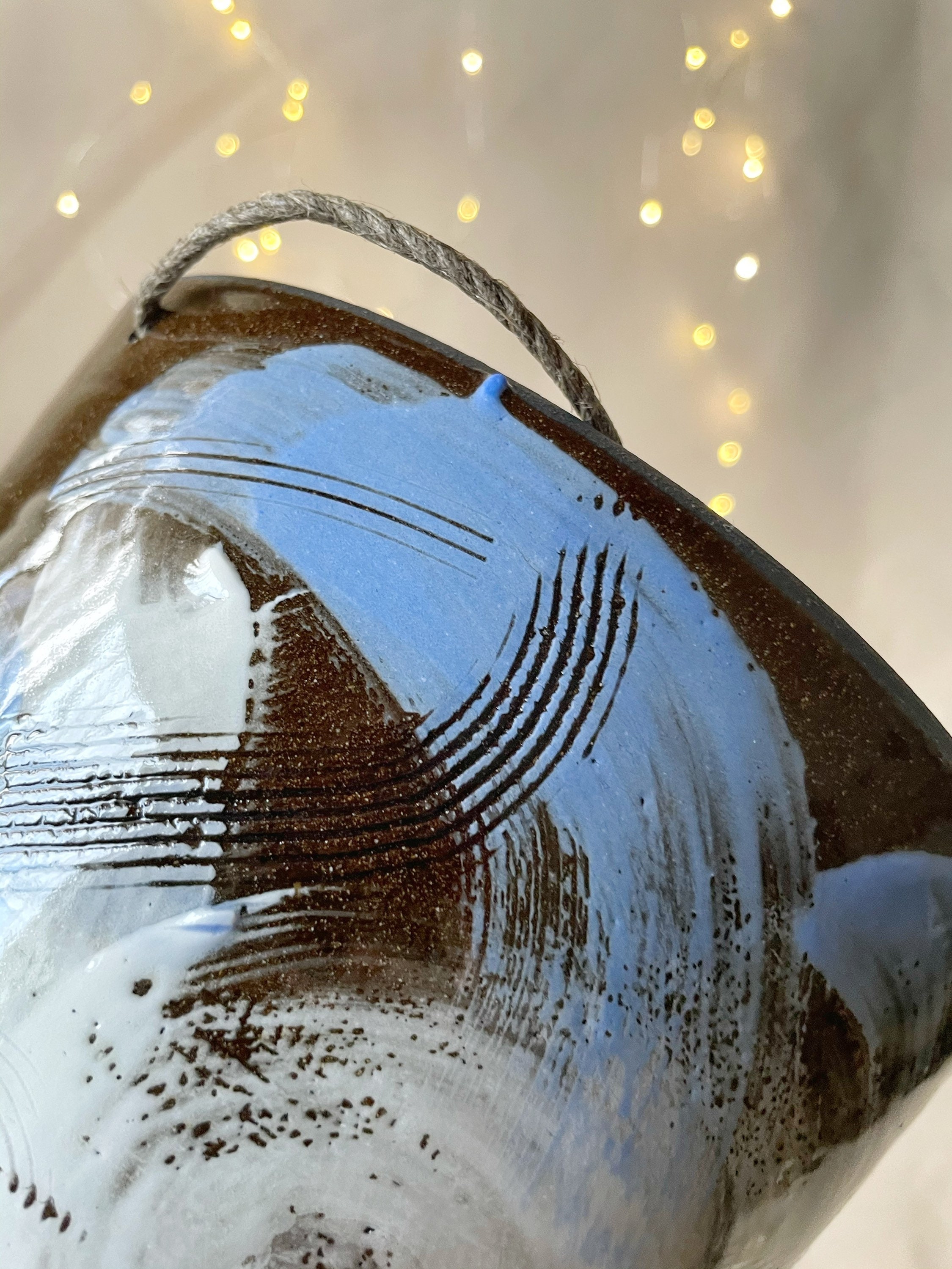 Abstract Carved Planter Hanging Planter Ceramic Planter With - Etsy