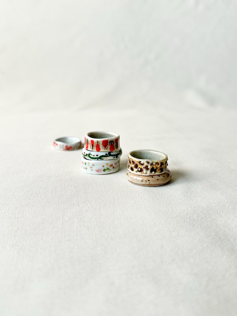 Ceramic Ring, US Size 8.5 Ring, Ceramic Jewelry, Handmade Ceramic Ring ...