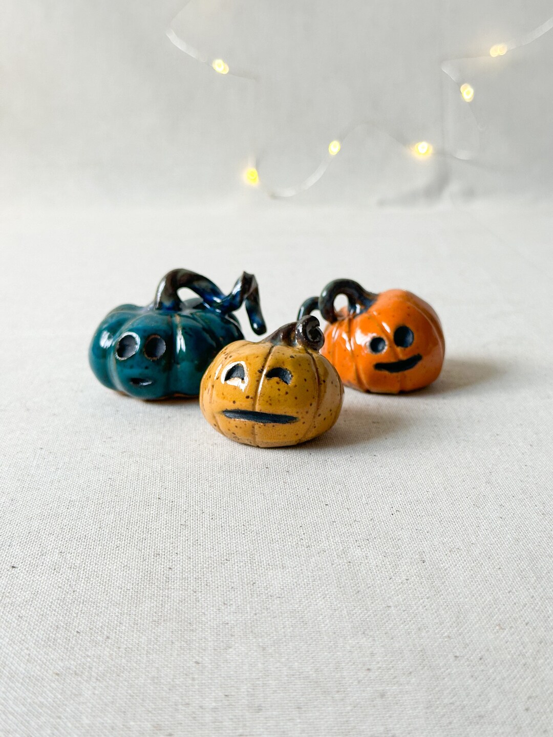 Ceramic Pumpkin Set Set Little Pumpkins Ceramic Art - Etsy