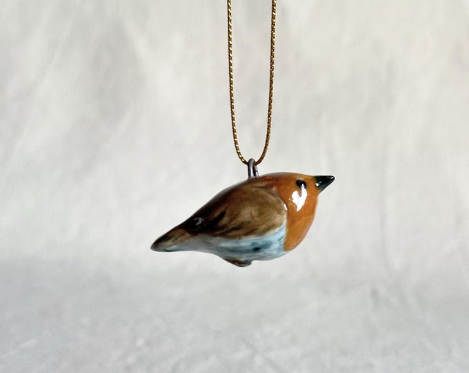 Robin Bird Ornament, Bird Ornament, Bird Ornament, Clay Bird, Ceramic ...