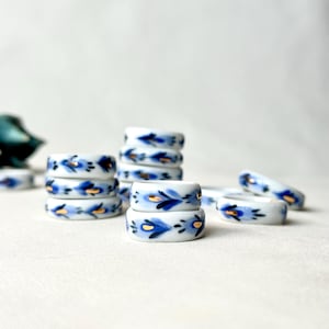 Floral Ring, Porcelain Ring, Ceramic Jewelry, Handmade Ceramic Ring ...
