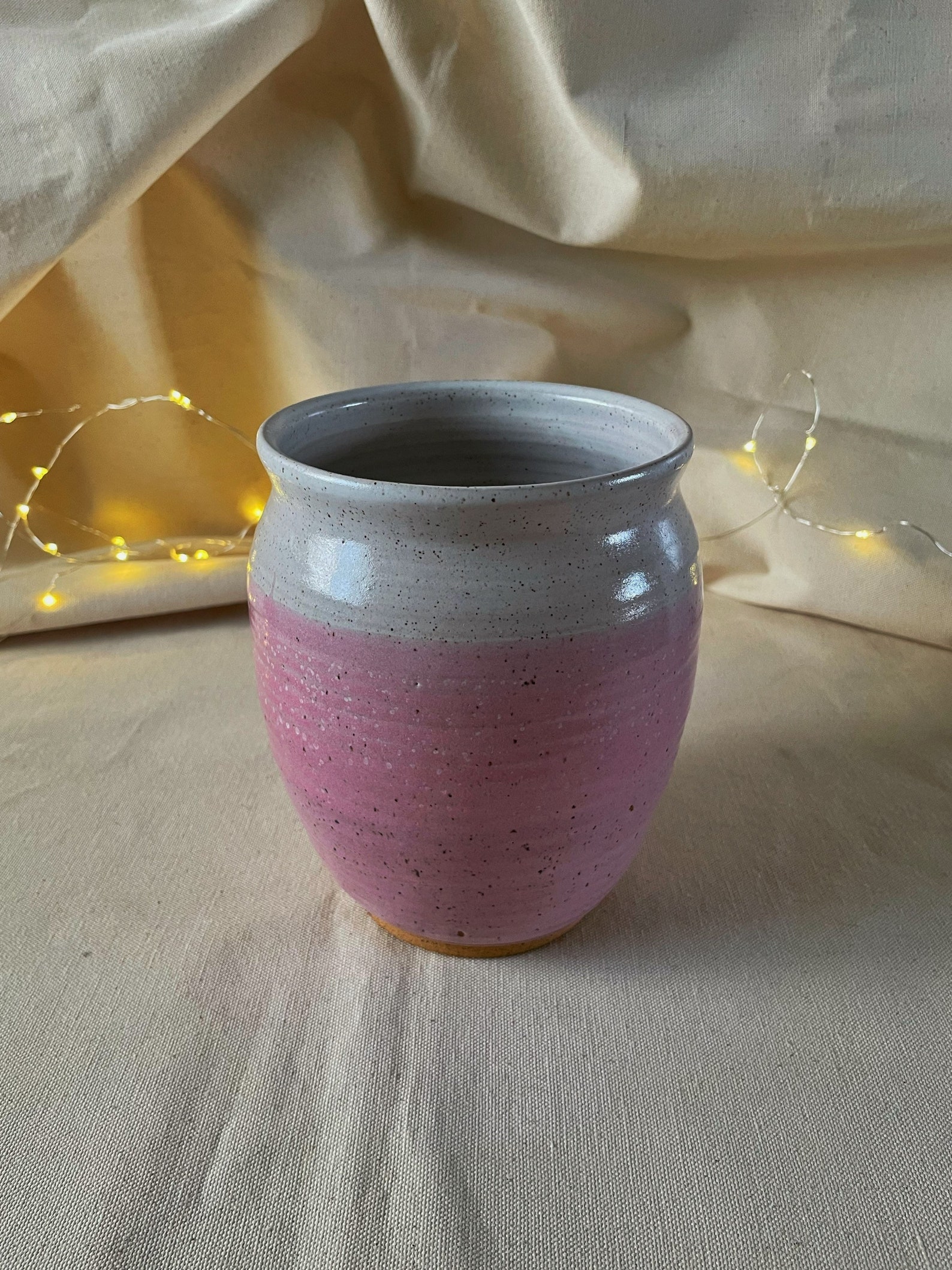 Pink Ribbed Vase Ceramic Vase Blue Vase Country House Vase - Etsy
