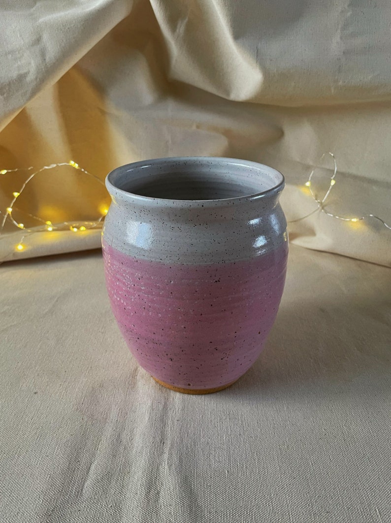 Pink Ribbed Vase Ceramic Vase Blue Vase Country House Vase - Etsy
