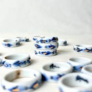 Floral Ring, Porcelain Ring, Ceramic Jewelry, Handmade Ceramic Ring ...