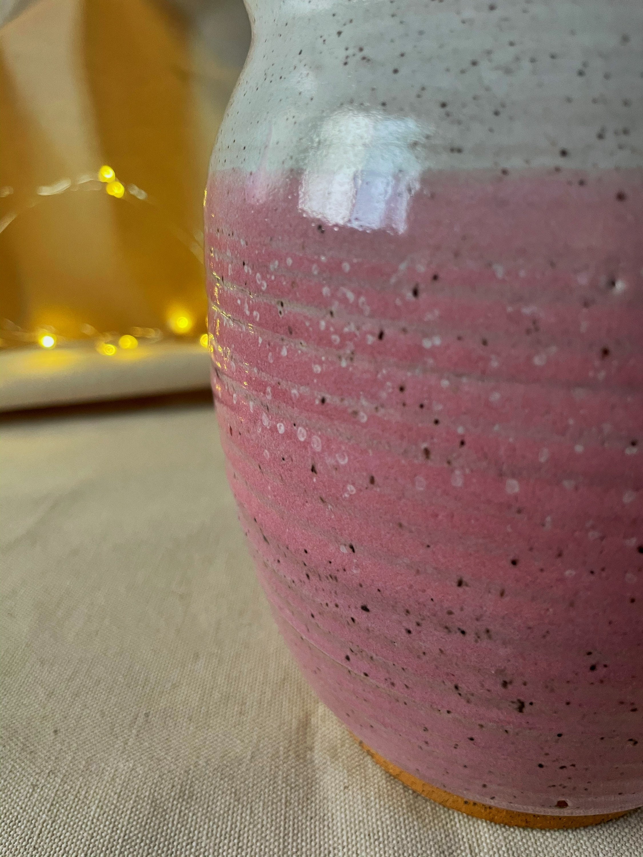 Pink Ribbed Vase Ceramic Vase Blue Vase Country House Vase - Etsy