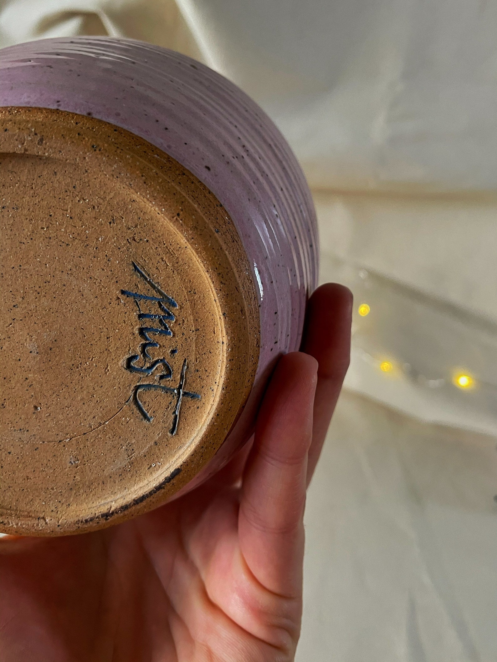 Pink Ribbed Vase Ceramic Vase Blue Vase Country House Vase - Etsy