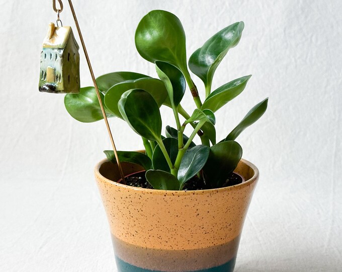 Tiny House Plant Stake, House Plantstake, Ceramic House, Plant Stake ...