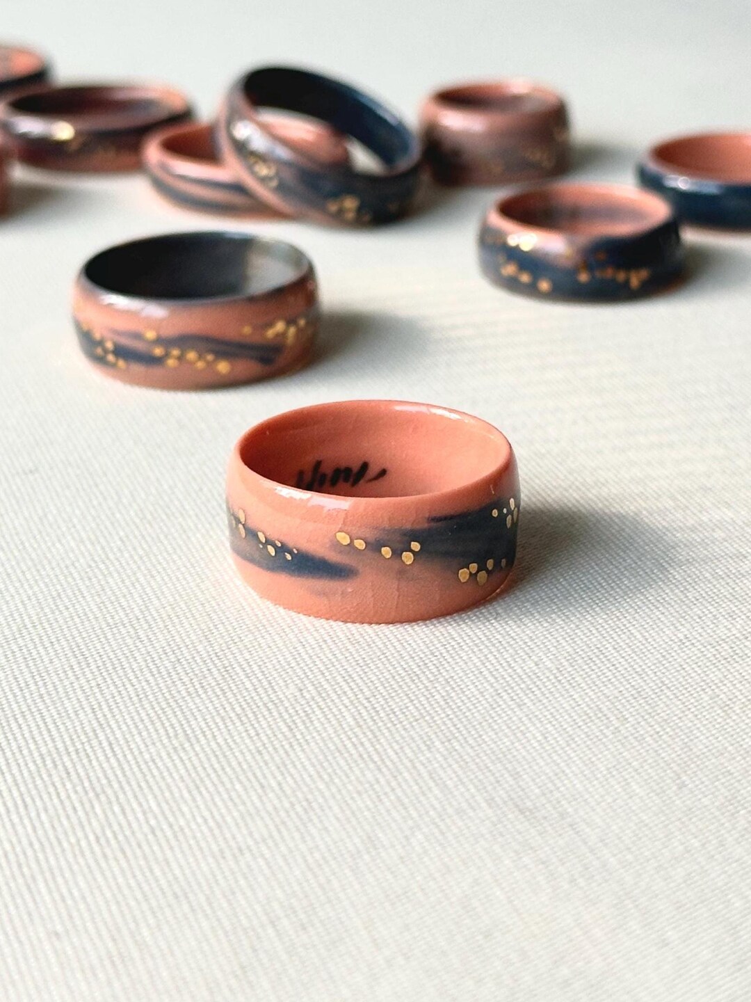 Peachy Ring, Porcelain Ring, Ceramic Jewelry, Handmade Ceramic Ring ...
