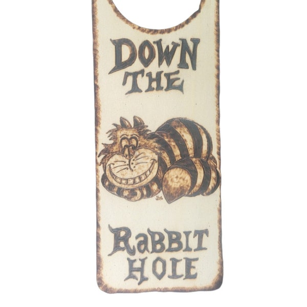 Down the Rabbit Hole Door Sign - Etsy