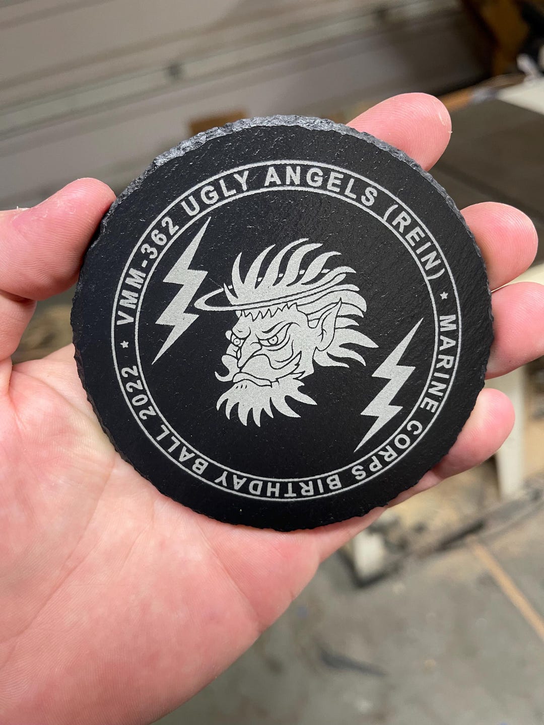 Custom Military Unit Logo Coasters Personalized Slate Coasters Engraved ...