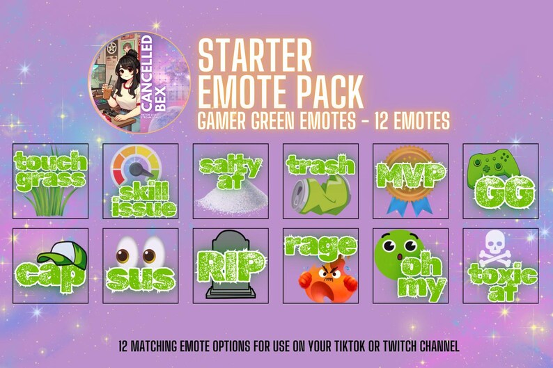 12 Emotes - Tiktok Live - 12 Emotes Options for Your Tiktok or Twitch ...