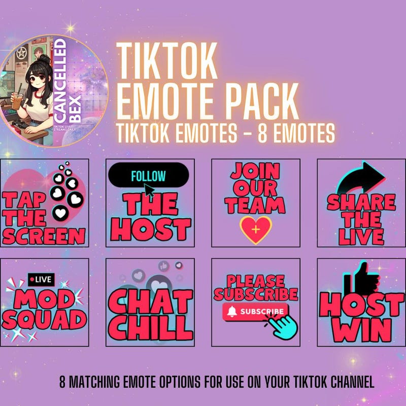 Tiktok Subscriber Stickers - Etsy