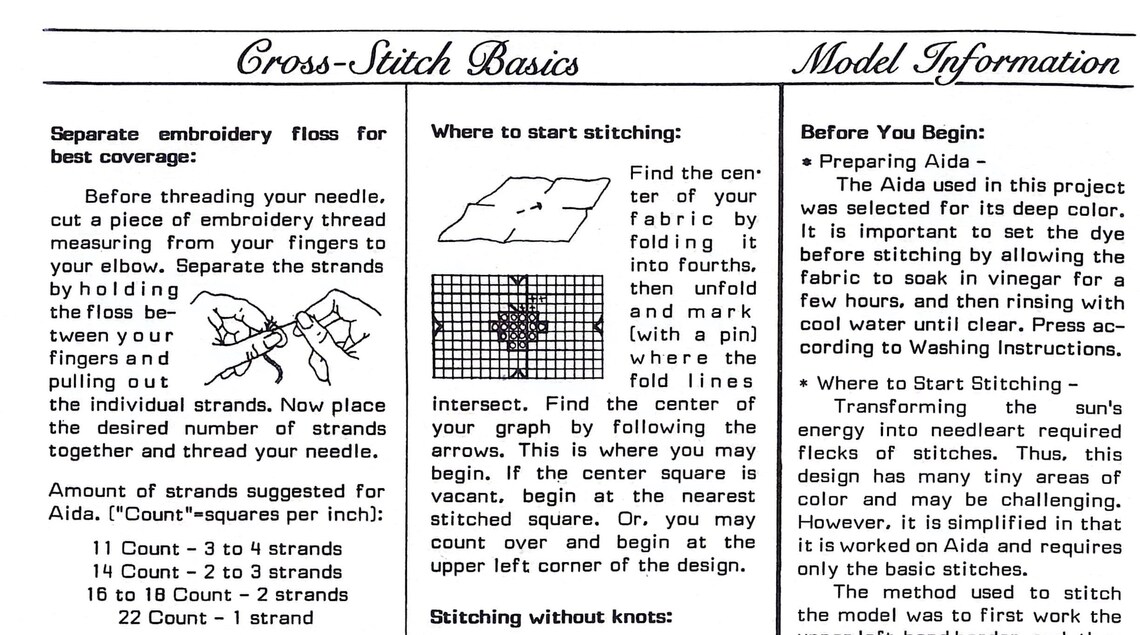 Janelle Marie Giese Classics Solar Sensation Cross-stitch Instructions ...