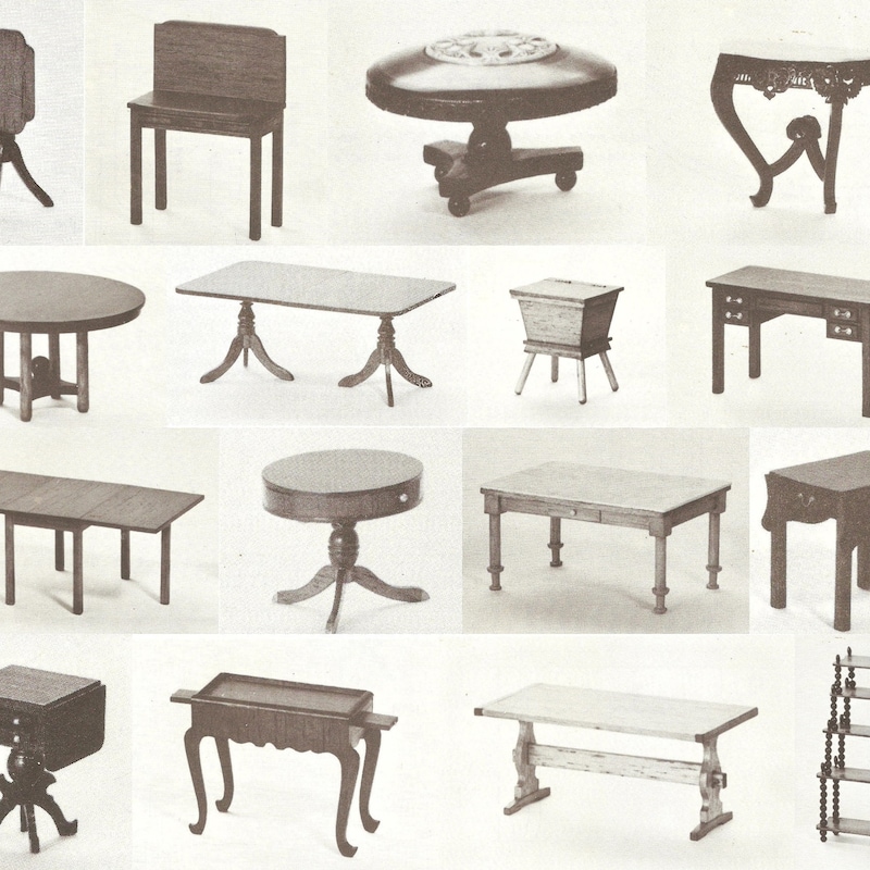 Miniature Wood Tables - Etsy