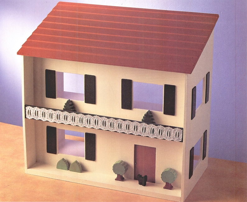 DIY Medium Density Fiberboard (MDF) Dollhouse, Miniature Furniture ...