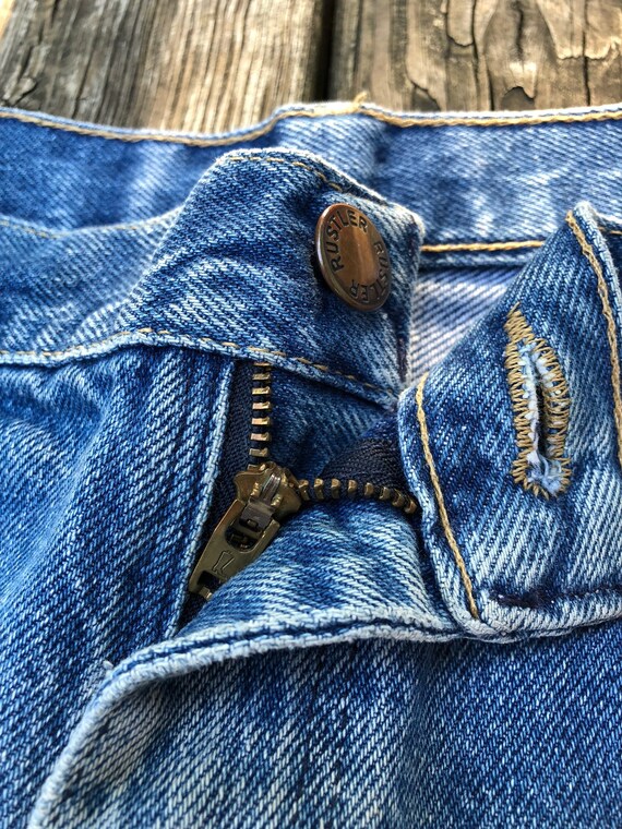 Vintage Rustler faded cutoffs with stenciled dream ca… - Gem