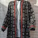 Unisex Gye Nyame African Mudcloth Duster, Loosefitting, Unlined, Long ...