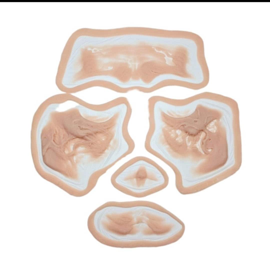 Full Face Zombie Silicone Prosthetic , Decaying Flash Exposed Bone ...