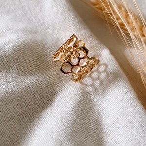 Bee Ring, Bumblebee Ring, Insect Ring, Honeycomb Ring, Hexagon Ring - Etsy