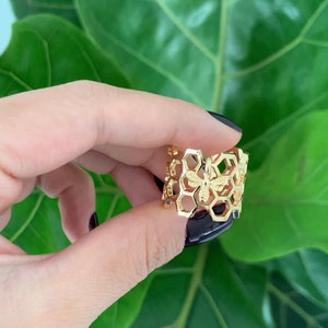 Bee Ring, Bumblebee Ring, Insect Ring, Honeycomb Ring, Hexagon Ring - Etsy