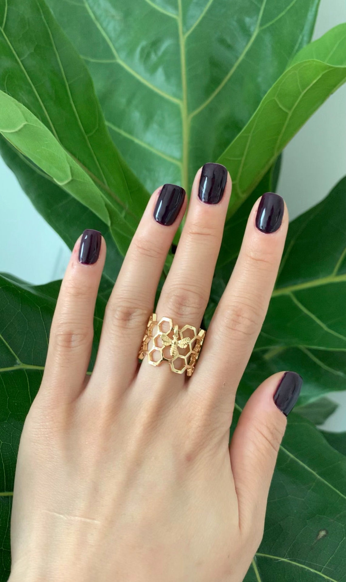 Bee Ring Bumblebee Ring Insect Ring Honeycomb Ring Hexagon - Etsy