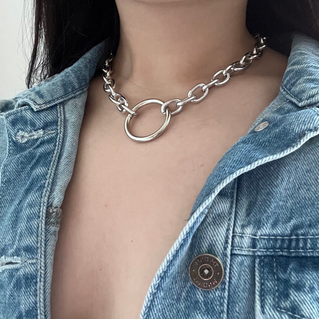 O Ring Choker Eternity Ring Choker O Ring Collar Thick - Etsy