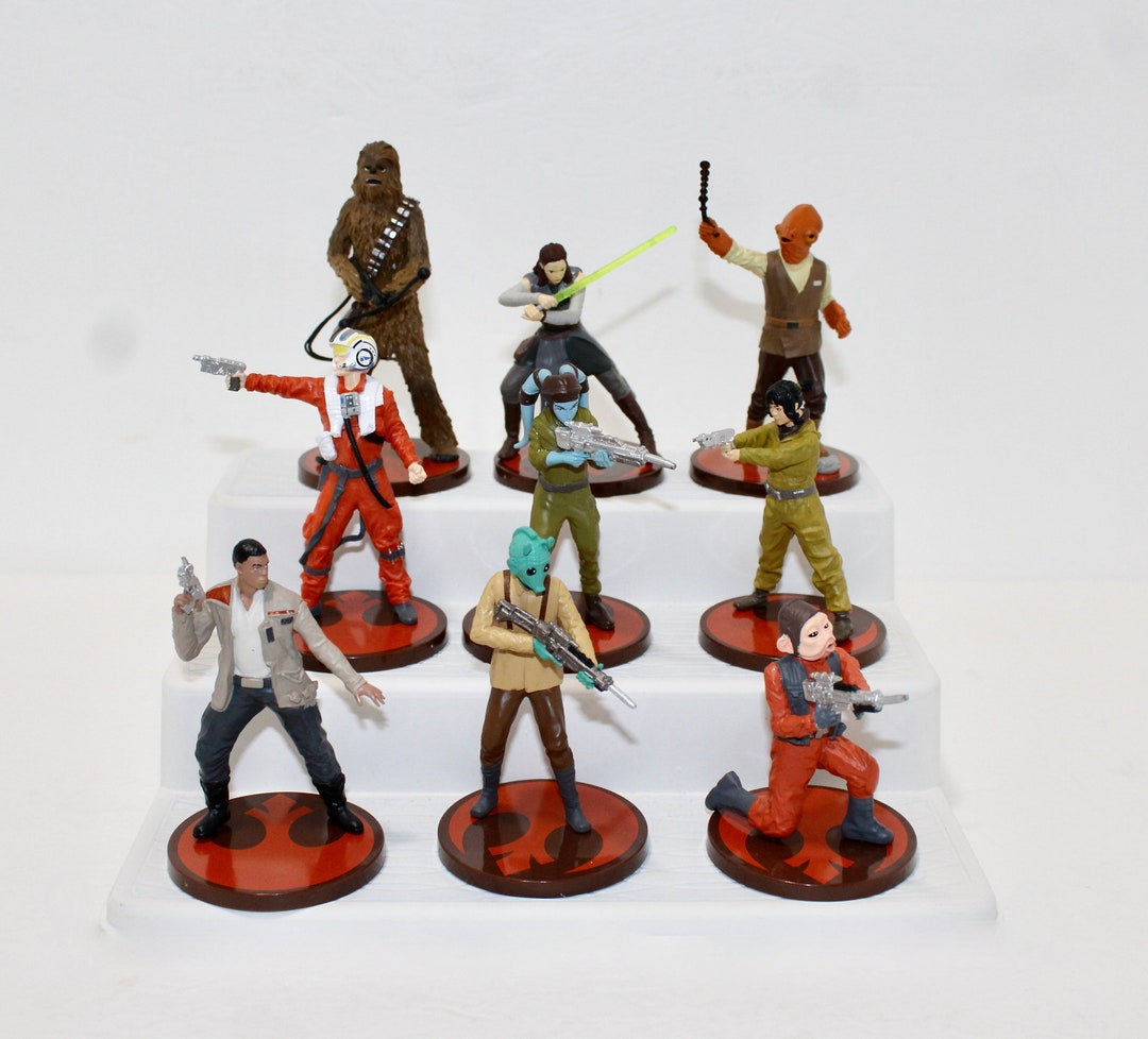 Collectible Star Wars 9 Action Figures With 9 Stands 4 Inch High Size ...